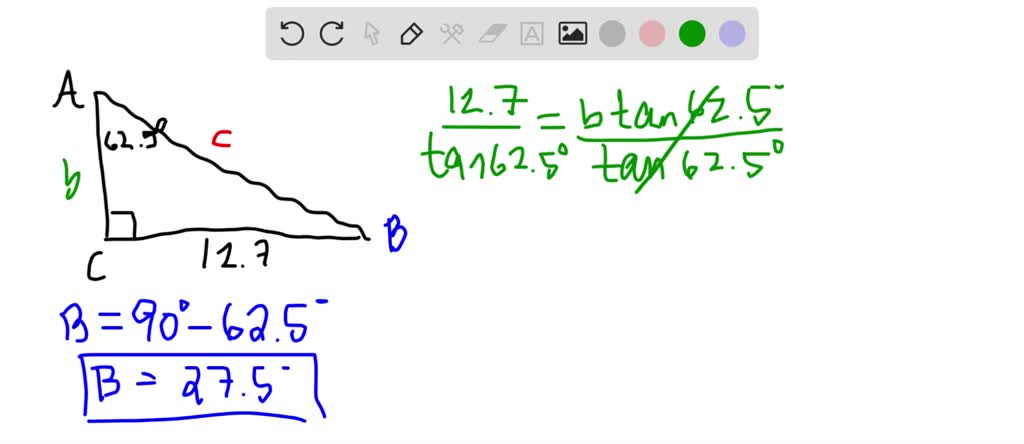 SOLVED:Solve each right triangle. In each case, C = 90°. If angle information is given in ...