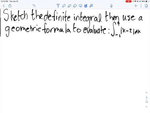 SOLVED:Sketch the region whose area is represented by the definite ...