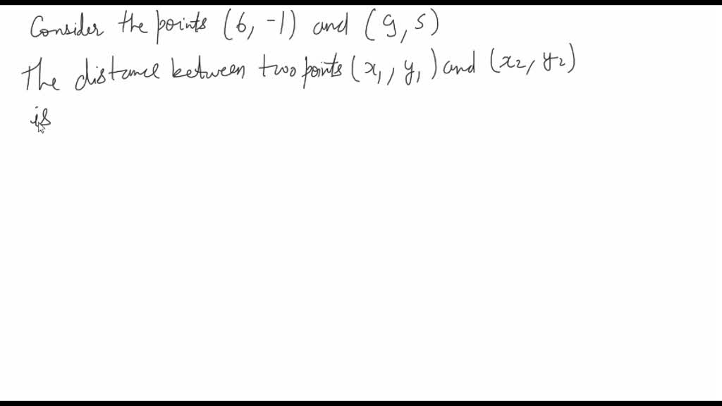 SOLVED Find The Distance Between The Pair Of Points Give An Exact 