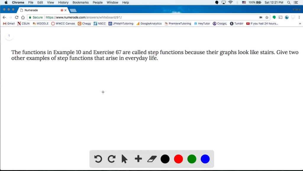 SOLVED The Functions In Example 10 And Exercise 67 Are Called Step 