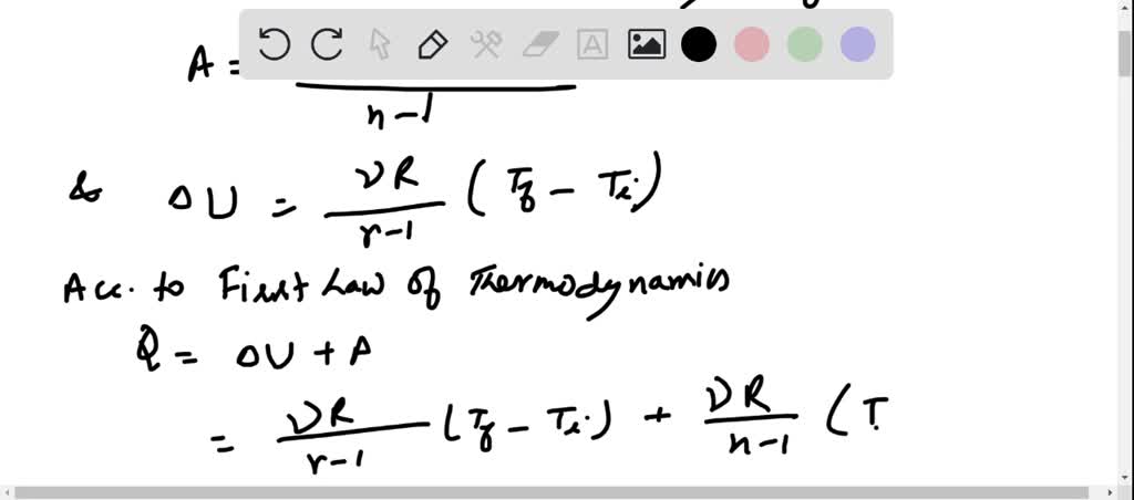 SOLVED:A polytropic process is specified by the requirement δQ / δT=c ...