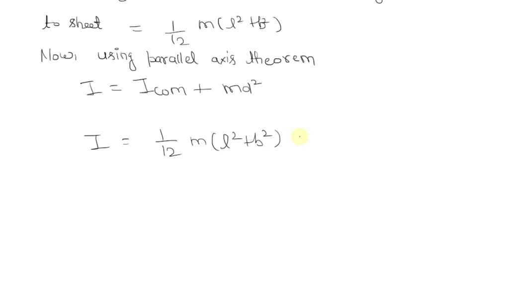 SOLVED:a) Find the inertia tensor of a plane rectangle of mass M ...