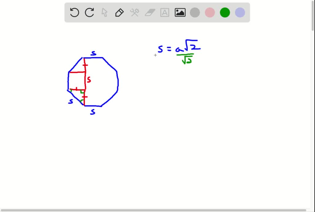 SOLVED:Each side of a regular octagon has length s . Find a formula for ...