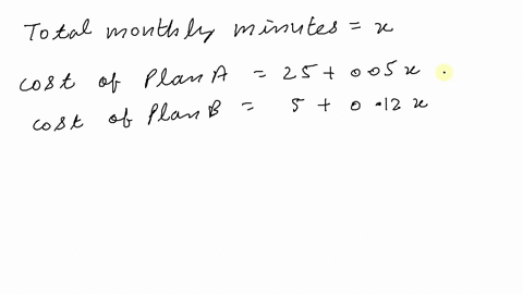 SOLVED:A telephone company offers two long-distance plans: Plan A: 25 ...