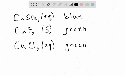 SOLVED:Aqueous copper(II) sulfate solution is blue in color. When ...