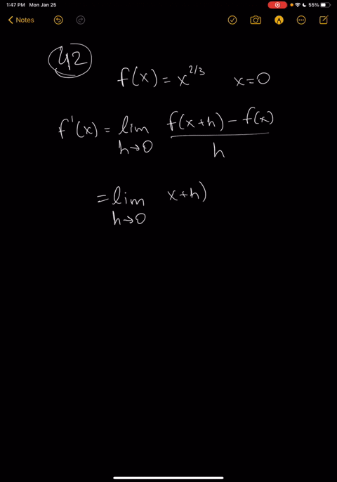 SOLVED:For the following exercises, use the limit definition of ...