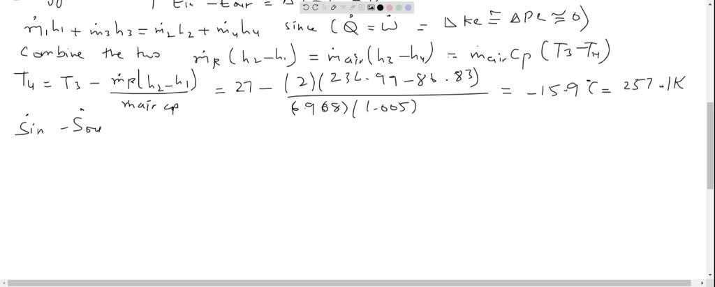 SOLVED: Air enters the evaporator section of a window air conditioner at 100 kPa and 27°C with a ...