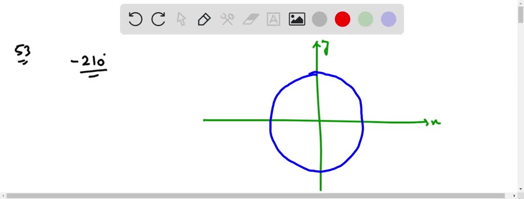 Use the circle shown in the rectangular coordinate system to draw each angle in standard ...