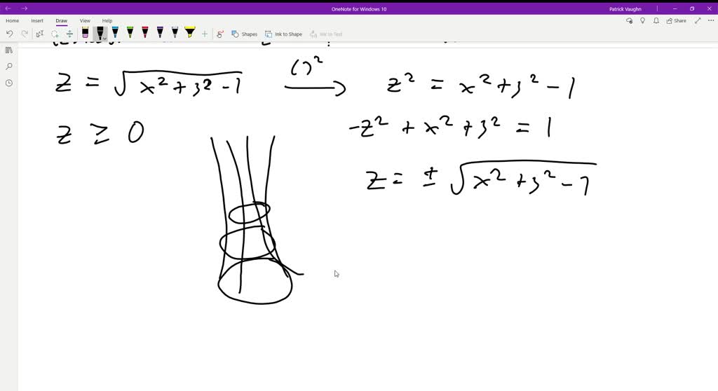 ⏩SOLVED:Sketch the surface. z=√(x^2+y^2-1) | Numerade