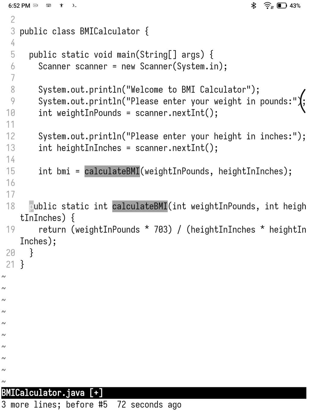 SOLVED: We introduced the body mass index (BMI) calculator in Exercise ...