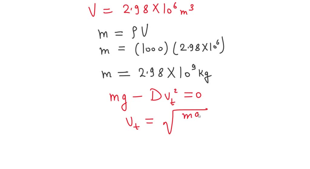 ⏩SOLVED:What is the acceleration of a raindrop that has reached half… | Numerade