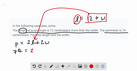 SOLVED:In the following exercises, solve. The length of a rectangle is ...