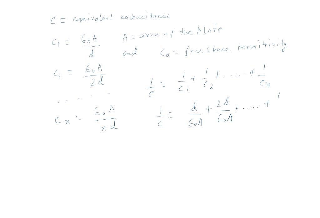 SOLVED:(a) Find the capacitance of two identical capacitors in series ...
