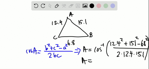 SOLVED:Directions: Standard notation for triangle A B C is used ...