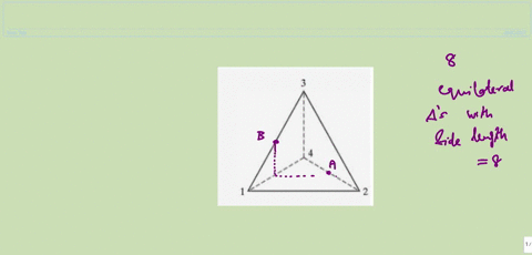 SOLVED:The six edges of the solid shown are 8 units long. A and B are ...