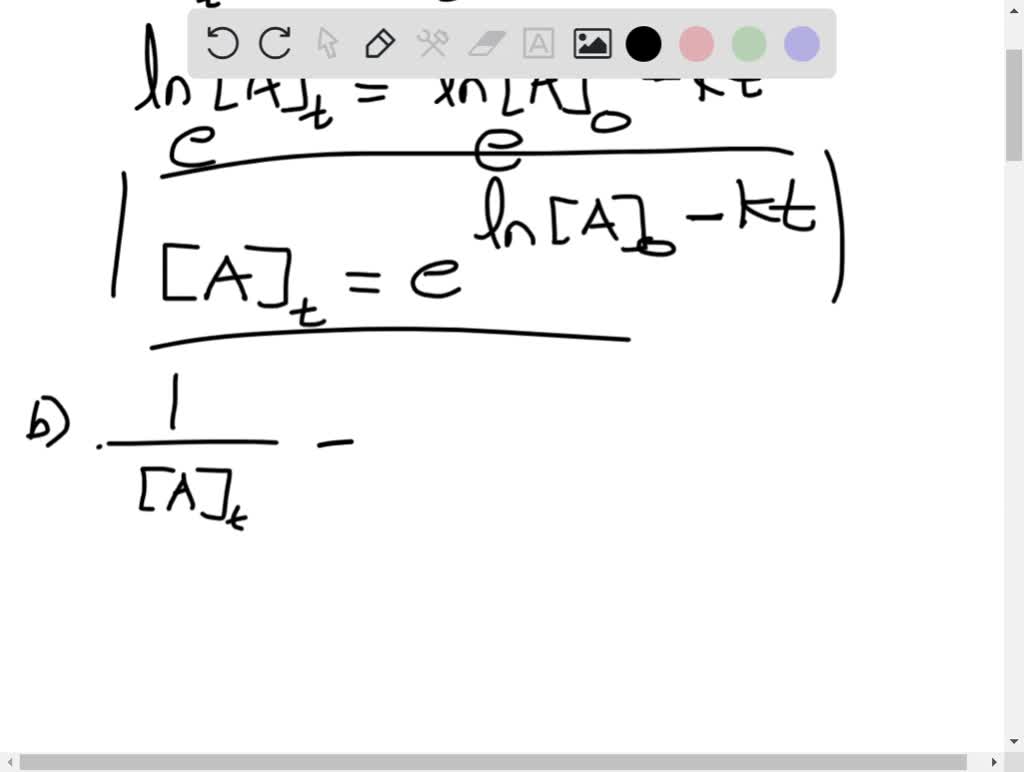 SOLVED Derive The Integrated Rate Equation For A Second order Reaction