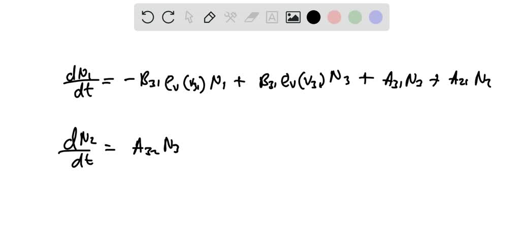 Given the following equations for a three-level laser: (d N3)/( d t)=Wp(N1-N3)-(W32+W31) N3 (d ...