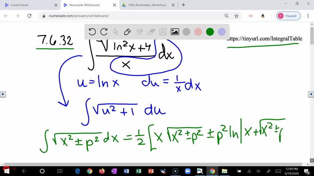⏩SOLVED:Preliminary work Use a table of integrals to determine the ... ⏩SOLVED:Preliminary work Use a table of integrals to determine the ...
