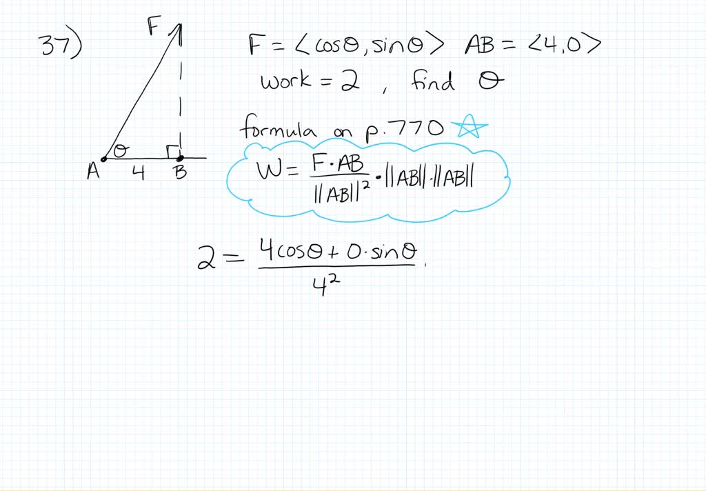 SOLVED:Find the acute angle that a constant unit force vector makes ...