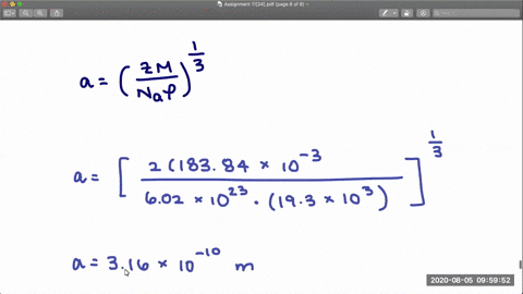 SOLVED:Tungsten forms body-centered cubic crystals. From the fact that ...