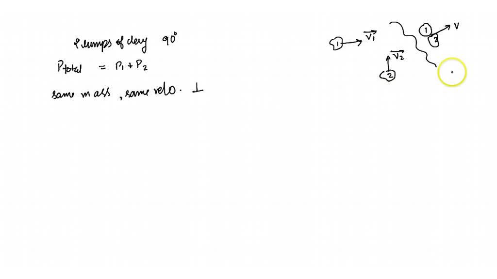 SOLVED:Two lumps of clay, of equal mass, are traveling through the air ...