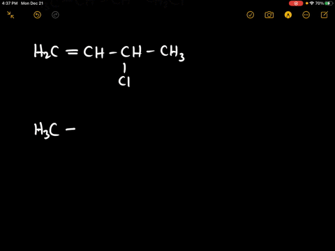 SOLVED:Write structural formulas for all the isomers of C4 H7 Cl ...