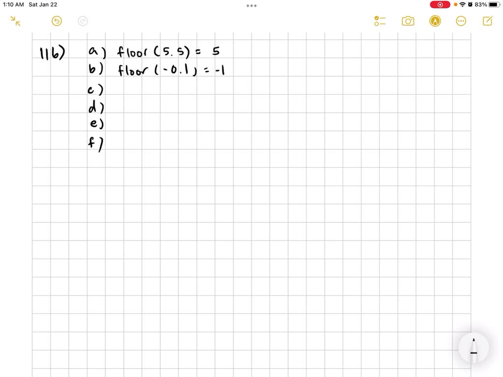 Solvedan Application Of Method Mathfloor Is Rounding A Value To The Nearest Integer The