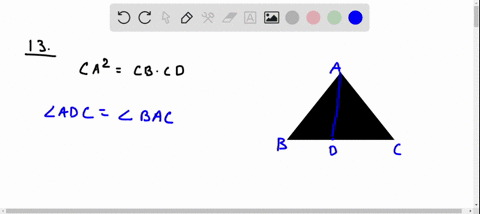⏩SOLVED: D is a point on the side BC of a triangle ABC such… | Numerade