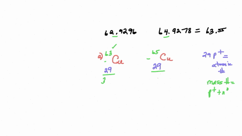SOLVED:Copper (Cu) consists of two naturally occurring isotopes with ...