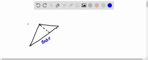⏩SOLVED:Label the height with h and the base with b, as shown in the ...