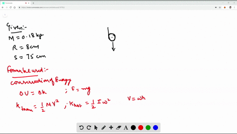 A string is wrapped several times around the rim of a small hoop with ...