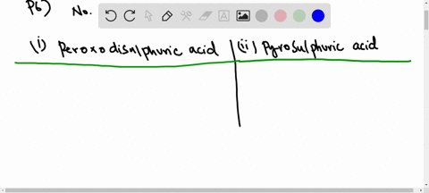 SOLVED:The number of S=O and S-OH bonds present in peroxodisulphuric ...