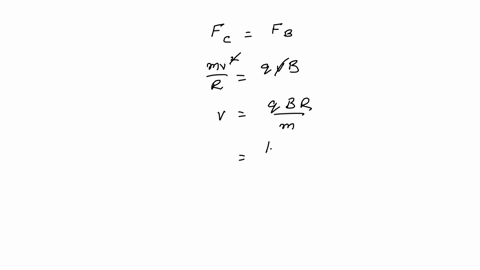 SOLVED: For the original Berkeley cyclotron (R=12.5 cm, B=1.3 T ...