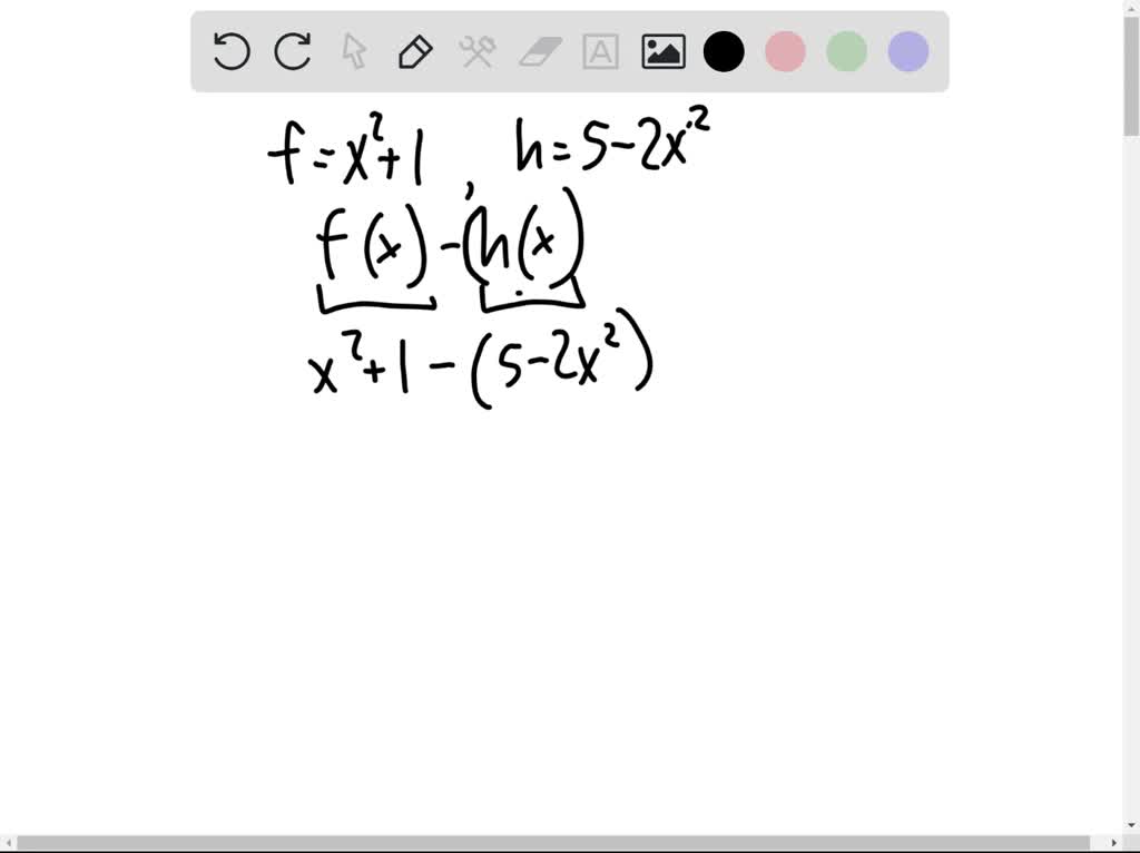 SOLVED Let F x x 2 1 G x 9 X And H x 5 2 X 2 Calculate The 