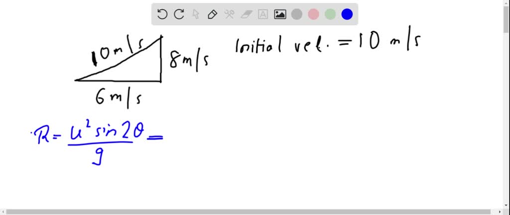 SOLVED:A projectile is projected with initial velocity (6 î+8 ĵ) m / s ...