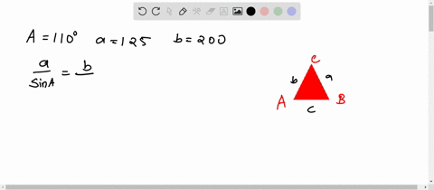 SOLVED: Using the Law of Sines. Use the Law of Sines to solve (if possible) the triangle. If two ...