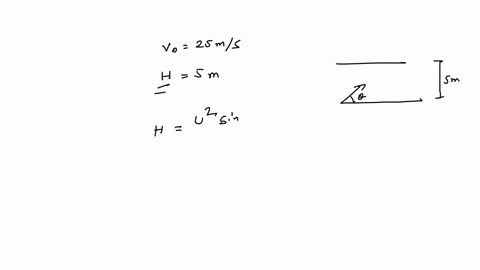 SOLVED:A projectile is launched with a speed v0=25 m / s from the floor of a 5 -m-high tunnel as ...