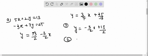 ⏩SOLVED:(a) Graph the equations 5 X+2 Y=4 and 7 X-3 Y=23, using the… | Numerade