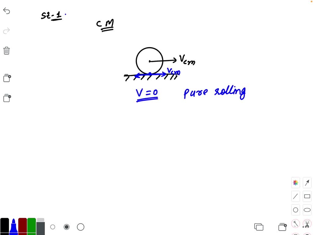 Statement 1 When the centre of mass of a round rigid body is in uniform motion on a horizontal ...