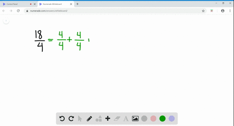 SOLVED:Write the improper fraction as a mixed number. (18)/(4)