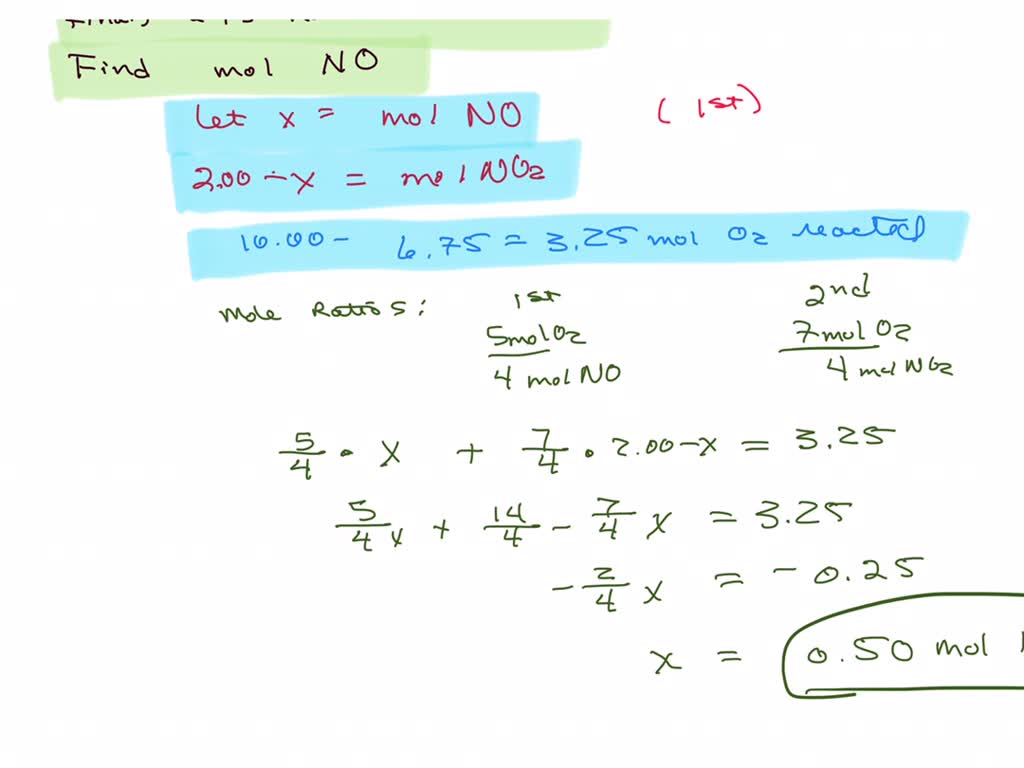 SOLVED: Ammonia reacts with O2 to form either NO(g) or NO2(g) according ...