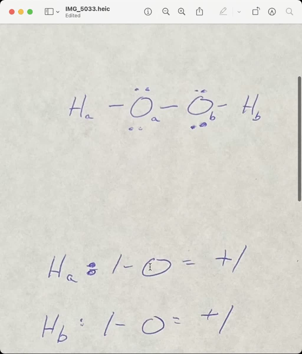 Draw a Lewis dot diagram for H2 O2 (hydrogen peroxide), and use the ...
