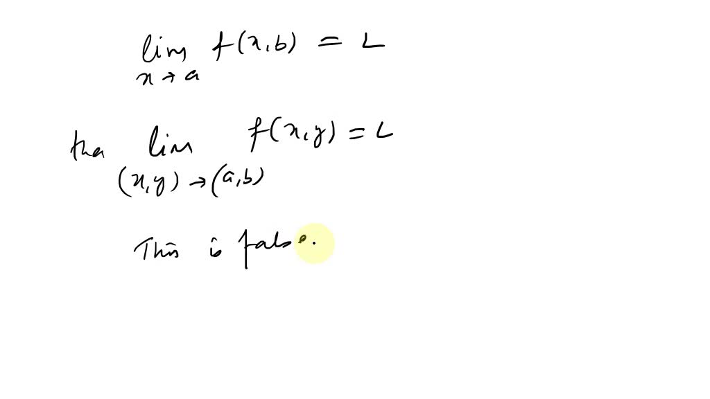 SOLVED:Label the statement as true or false and explain. If limx →a f(x ...
