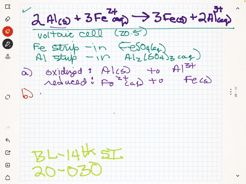 SOLVED:A voltaic cell similar to that shown in Figure 20.5 is constructed. One half-cell ...