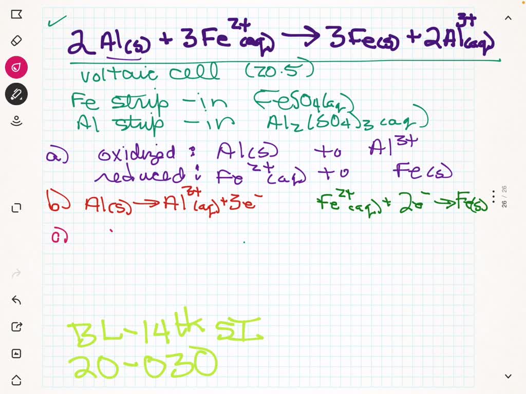 SOLVED:A voltaic cell similar to that shown in Figure 20.5 is ...