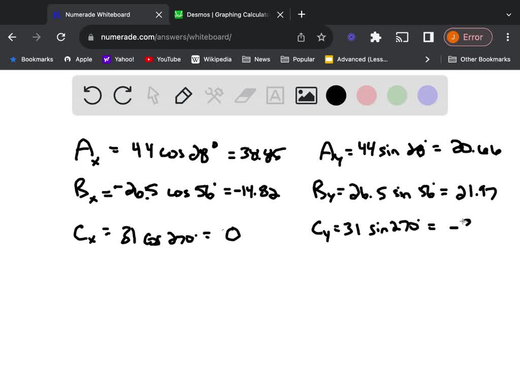 VIDEO solution:Three vectors are shown in Fig. 3-38. Their magnitudes are given in arbitrary ...