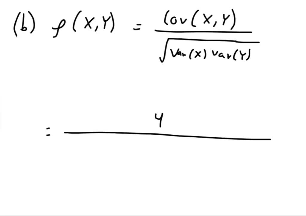 Solvedfind A The Covariance And B The Correlation Coefficient Of 1231