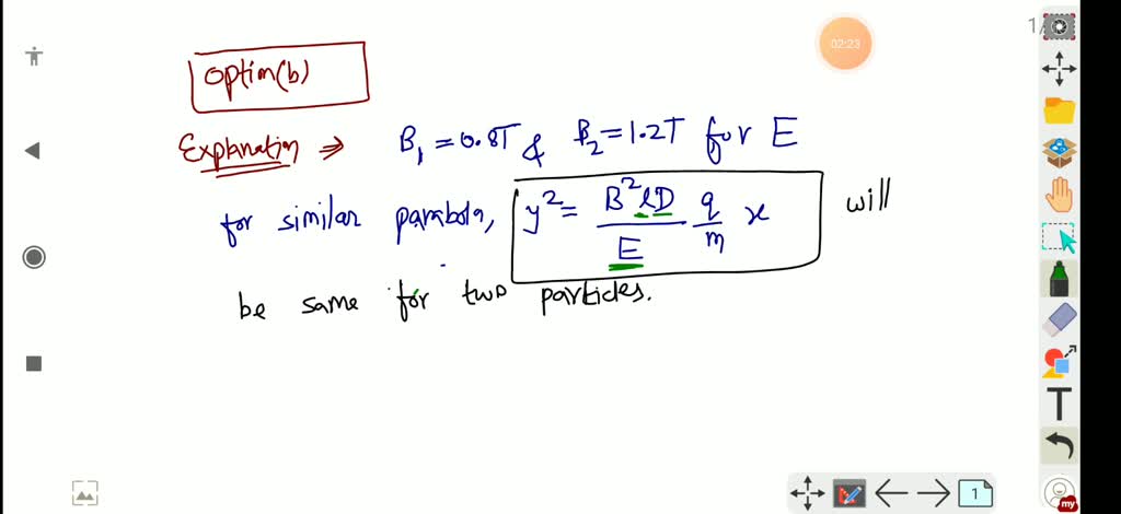 In Thomson mass spectrograph, singly and doubly ionised particles from ...