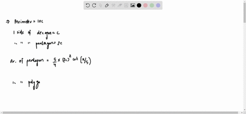 SOLVED:If a regular pentagon and a regular decagon have the same ...