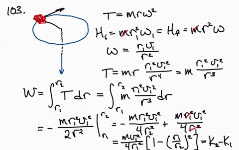 SOLVED:A block with mass m is revolving with linear speed v1 in a ...